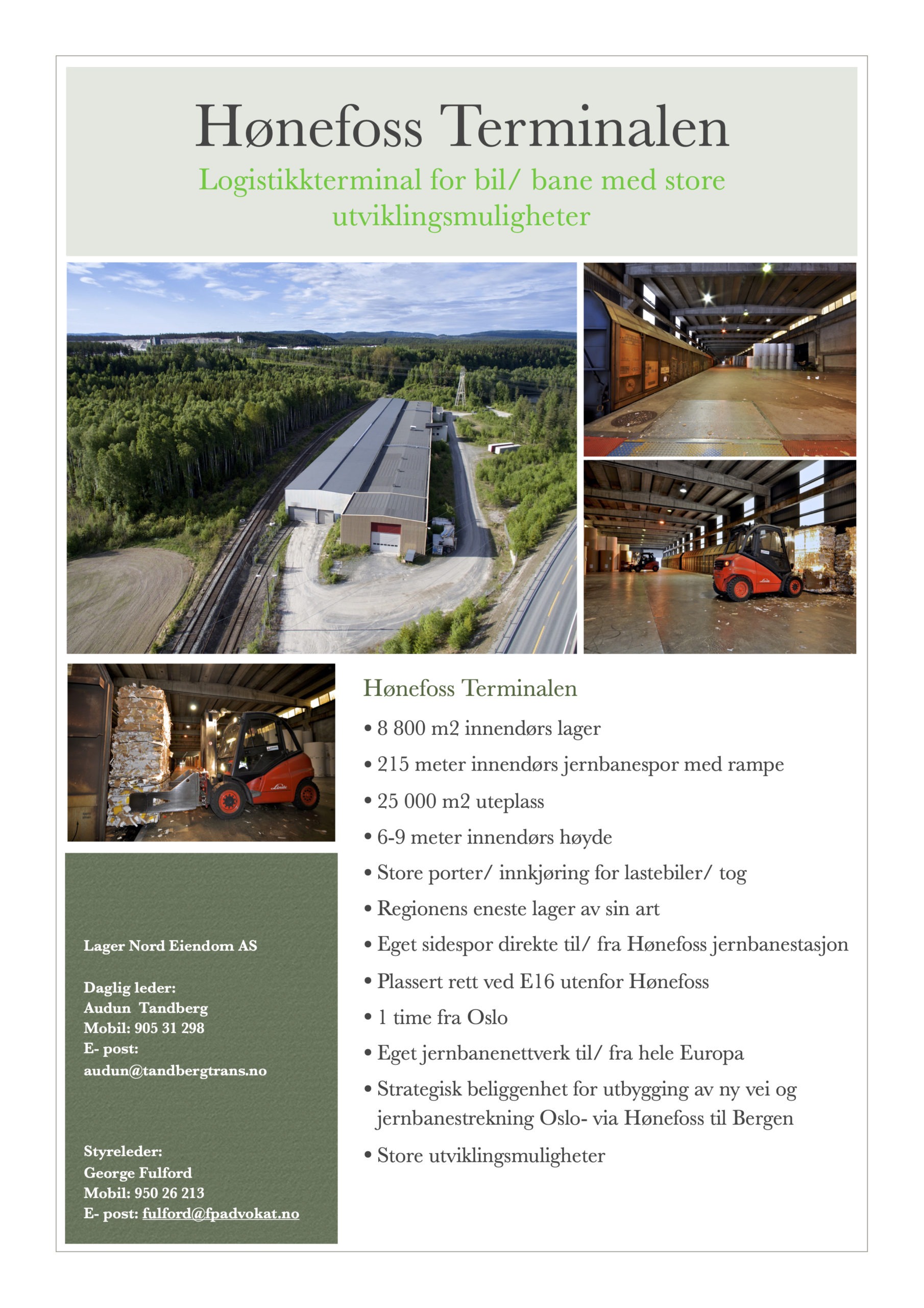 Terminal - Vi eier vår egen jernbaneterminal på Hønefoss